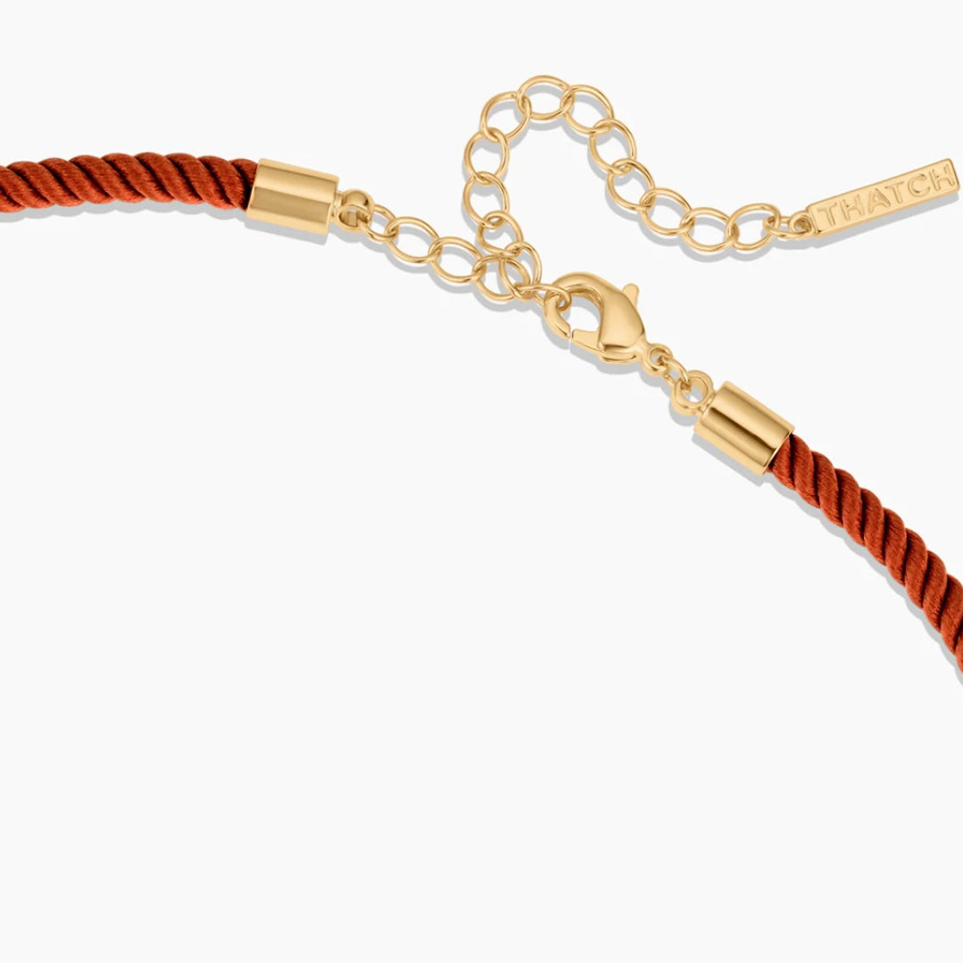 Coco Sienna Silk Cord Necklace – Pink Lagoon